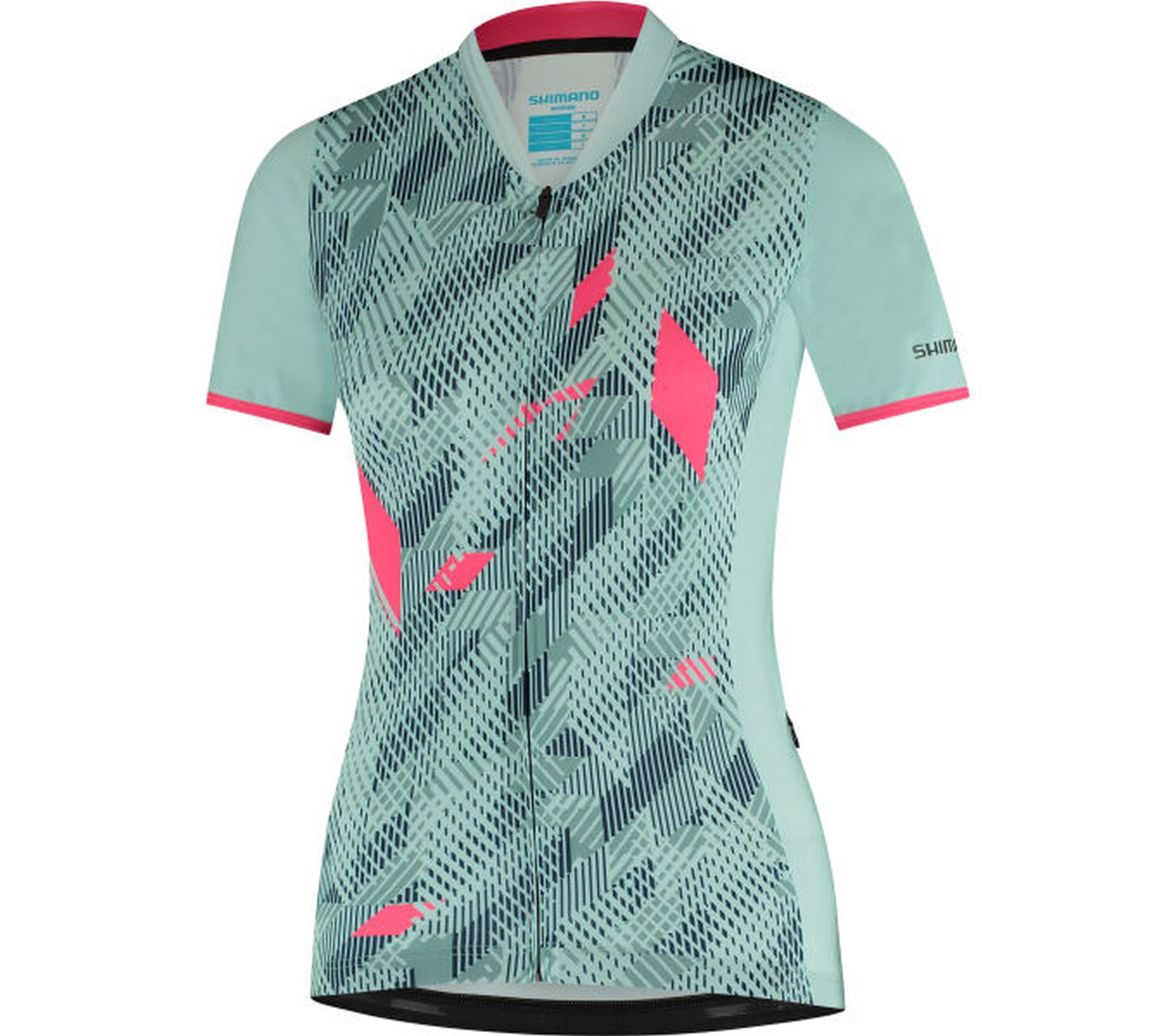 W's SAGAMI Short Sleeve Zip Jersey, Gray/Mint | EUROtops.de