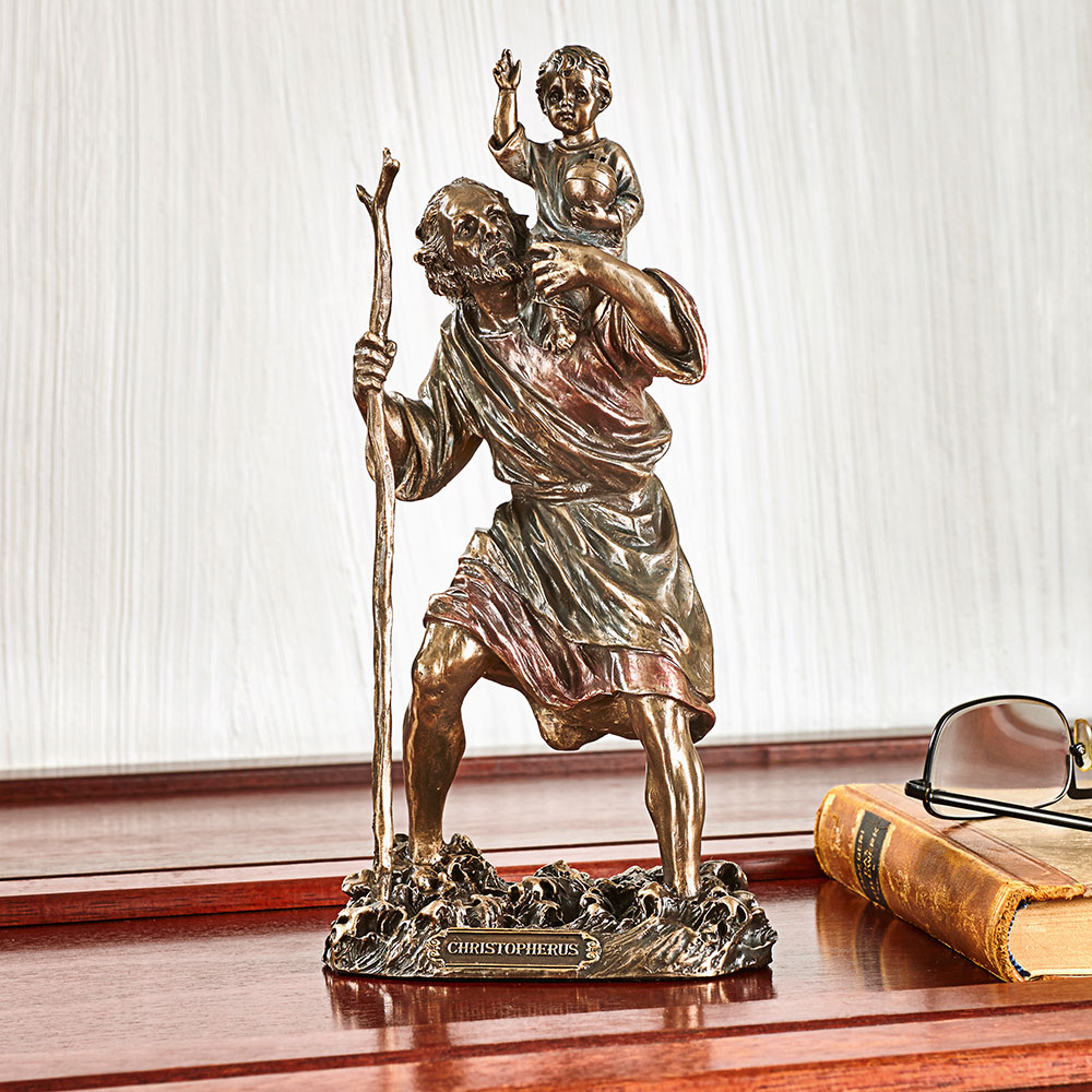 Statue Christophorus mit Christuskind | EUROtops.de