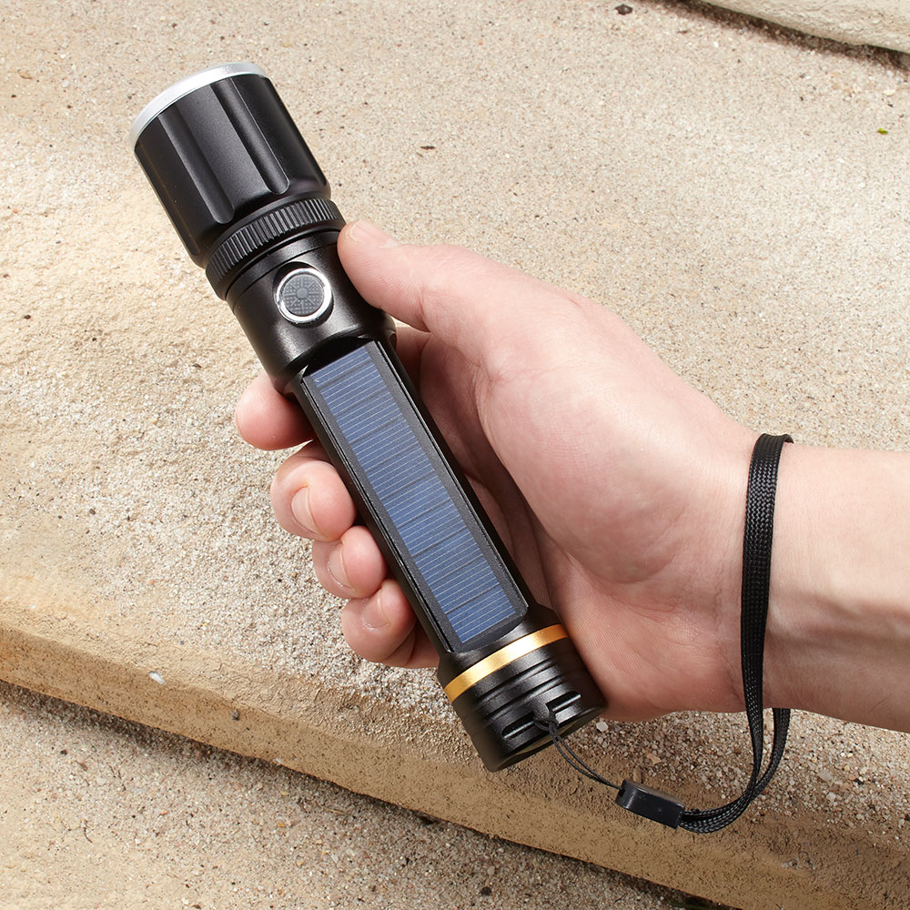 Solar-USB-Taschenlampe | EUROtops.de