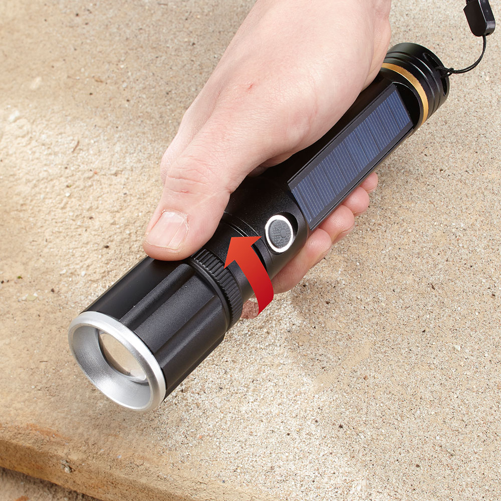 Solar-USB-Taschenlampe | EUROtops.de